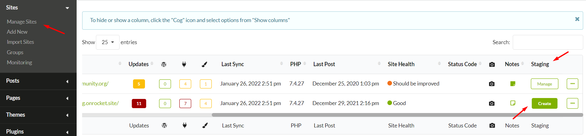 Create Staging Site(s) to Test Updates Inside MainWP Dashboard - MainWP ...