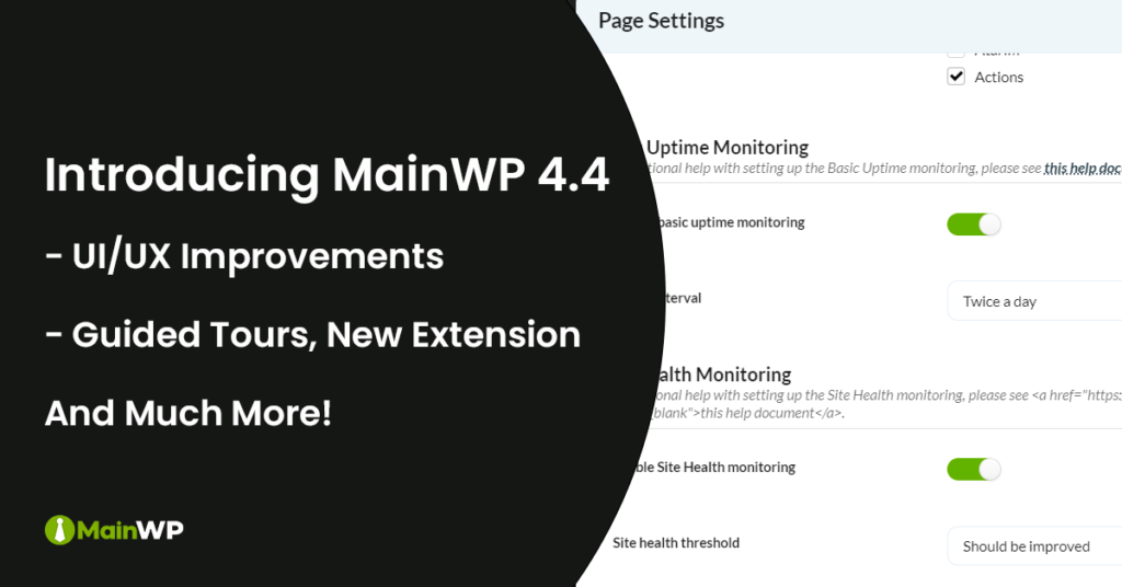 🥳 MainWP 4.4 Released with UI/UX Improvements, Guided Tours, & a New Extension! - MainWP ...